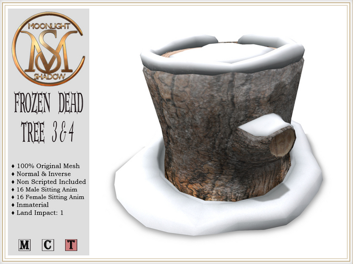 Second Life Marketplace - [MoonSha] Frozen Dead Tree 3&4 (Boxed)